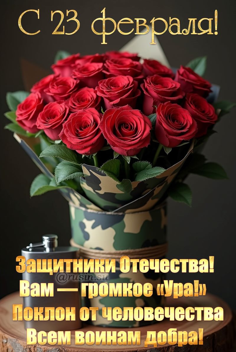 Открытки на 23 февраля с пожеланиями